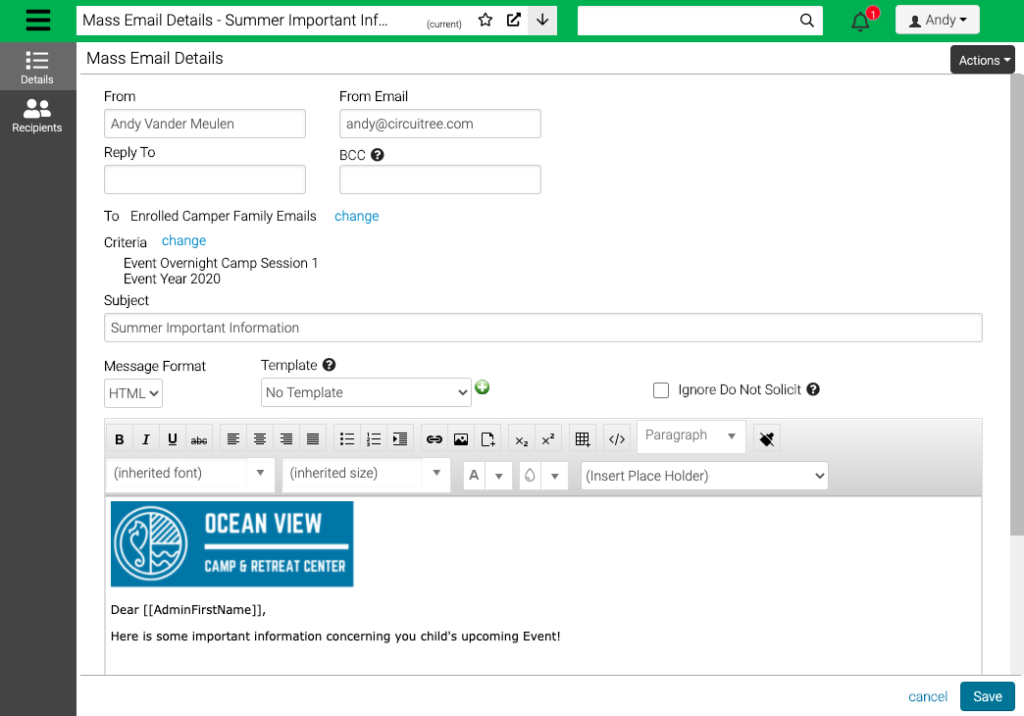 Mass Email Overview - CircuiTree SupportCircuiTree Support
