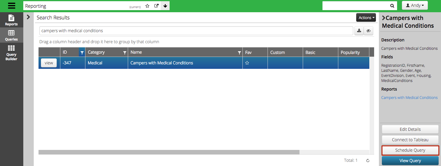 How Do I Schedule A Report Or Query To Run Circuitree Supportcircuitree Support
